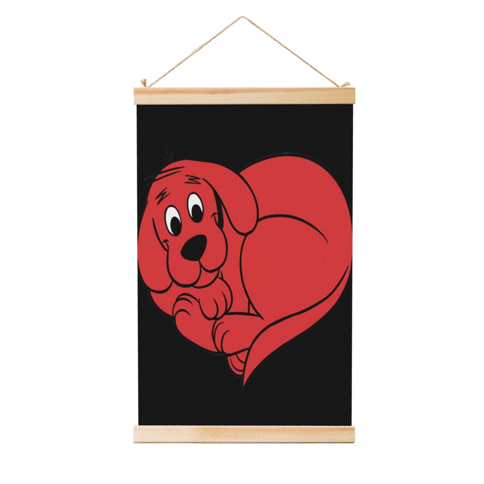 Clifford The Big Red Dog Poster Aesthetic Canvas Wooden Shaft Wall Art ...