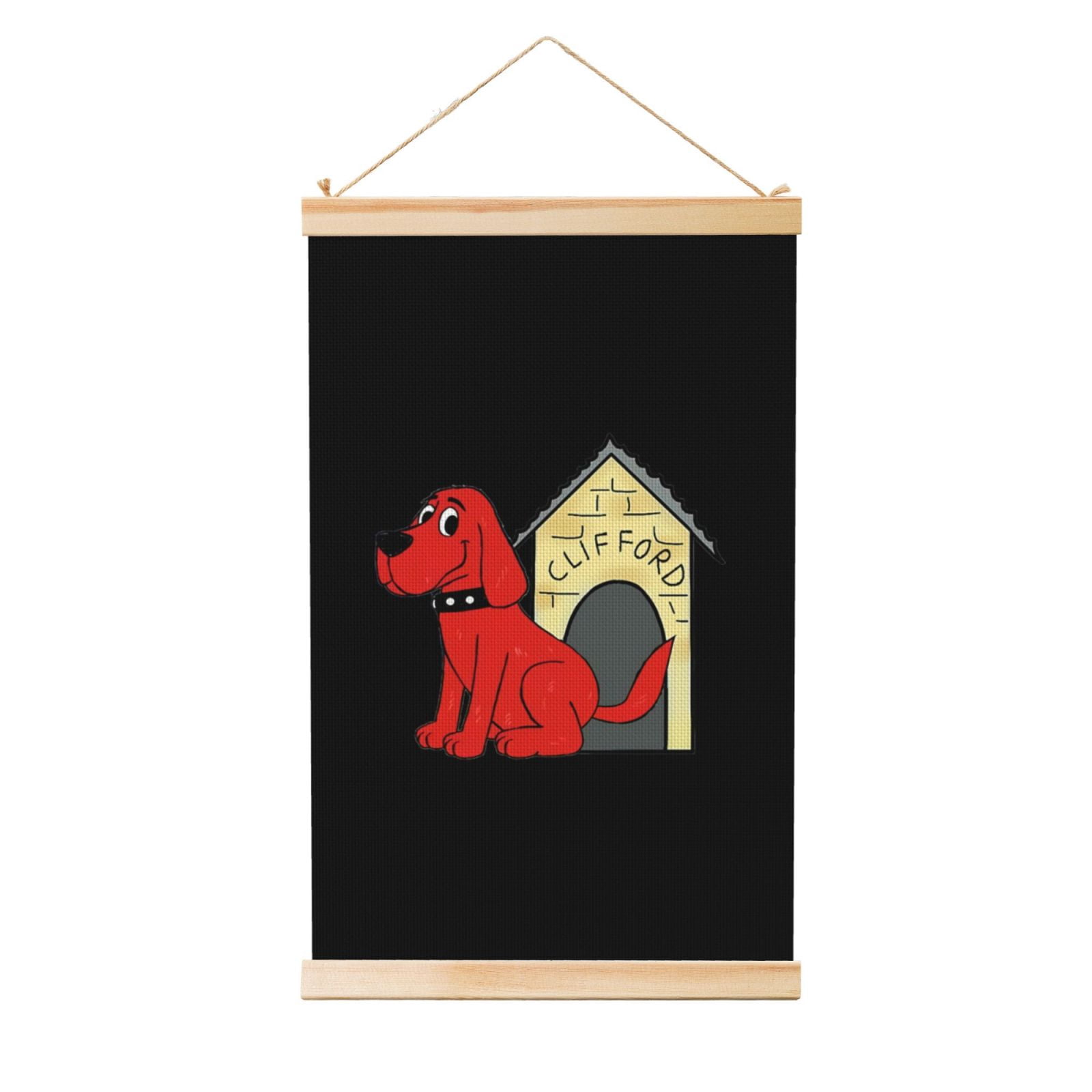Clifford The Big Red Dog Poster Aesthetic Canvas Wooden Shaft Wall Art ...