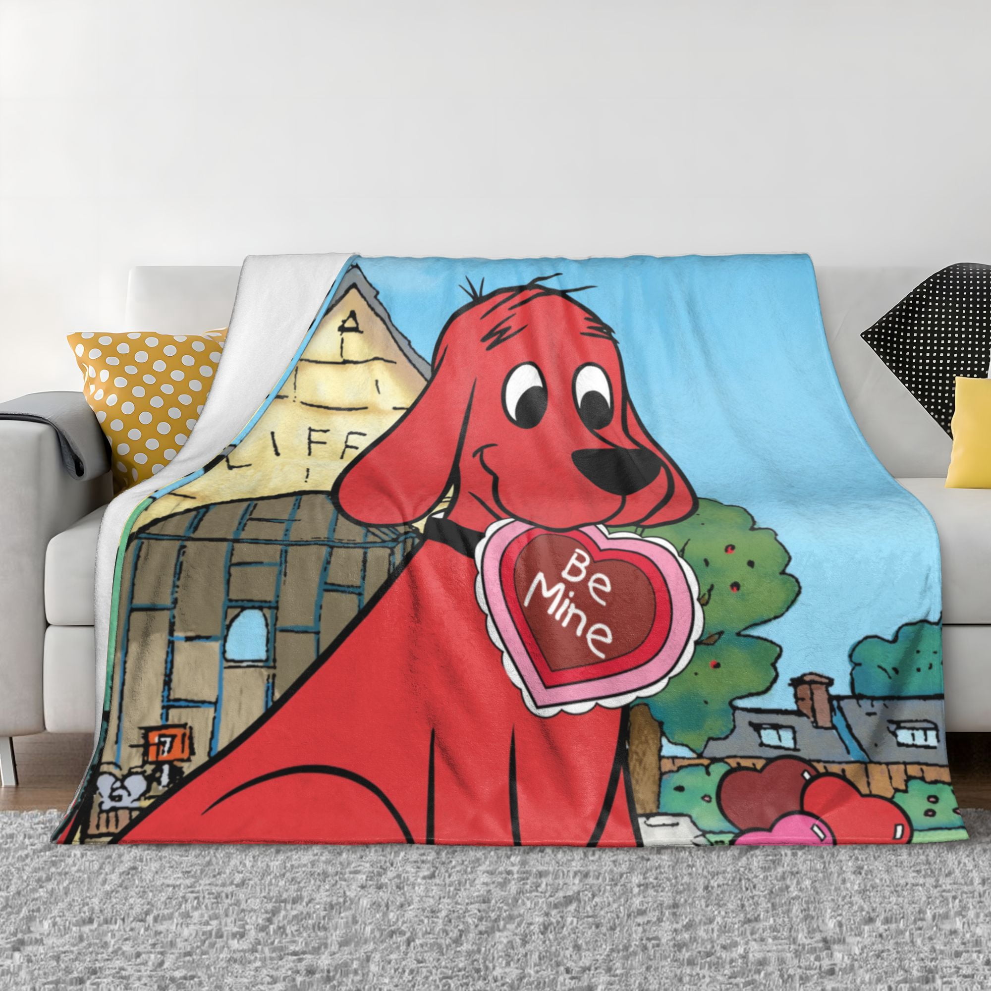 Clifford The Big Red Dog Throw Blankets 50"X40" Lightweight Cozy Soft ...