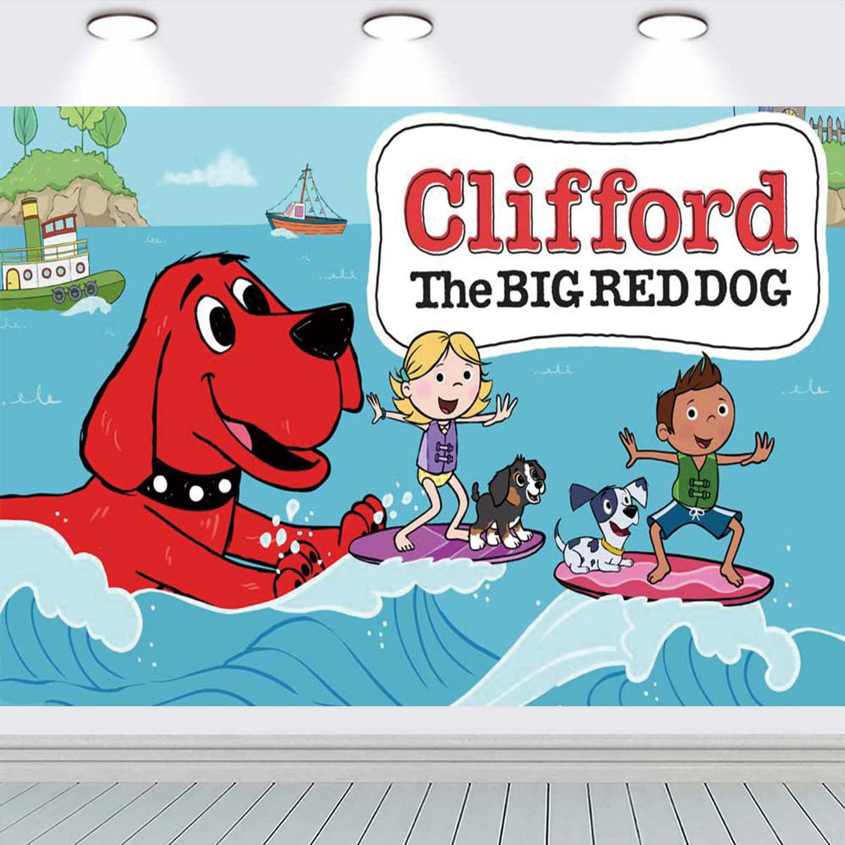 Clifford The Big Red Dog school Poster Wall Decor Birthday Banner ...