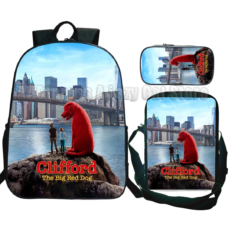 Clifford the Big Red Dog Backpack 3 Piece Youth Backpack for Men and ...