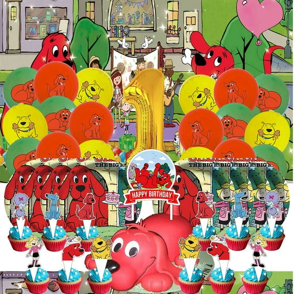 Clifford the Big Red Dog Birthday Supplies Plates Decorations Decor ...