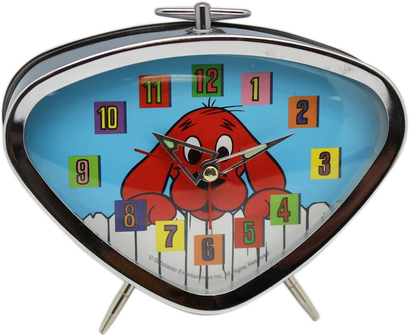 Clifford the Big Red Dog Colorful Numerals Triangle Shaped Desk Clock ...