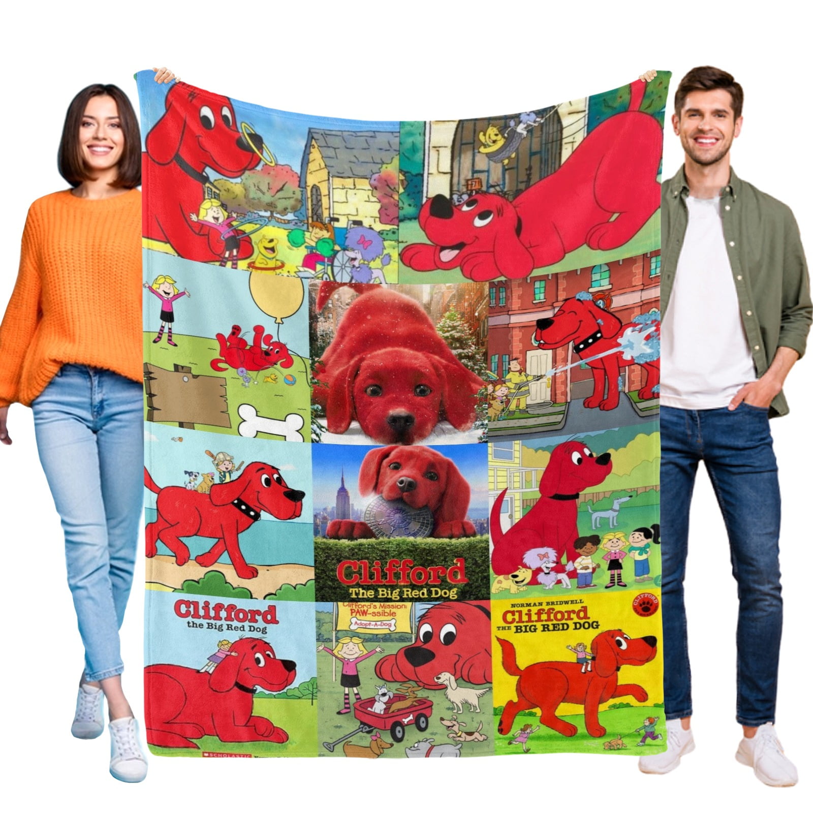 Clifford the Big Red Dog Flannel Blanket Fun and Cozy Throw Blanket ...