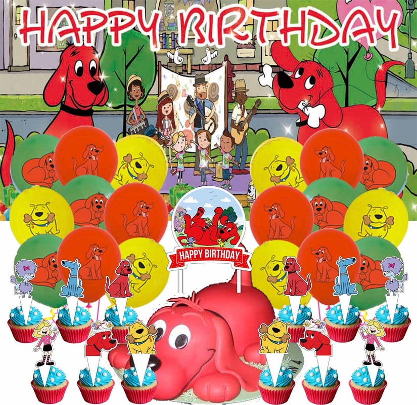 Clifford the Big Red Dog Latex Balloons Supplies Party Decor Set ...