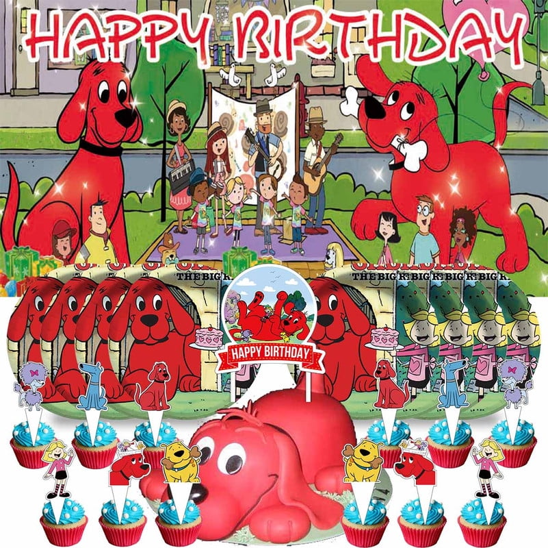 Clifford the Big Red Dog Party Decor Decorations Plates Movie ...