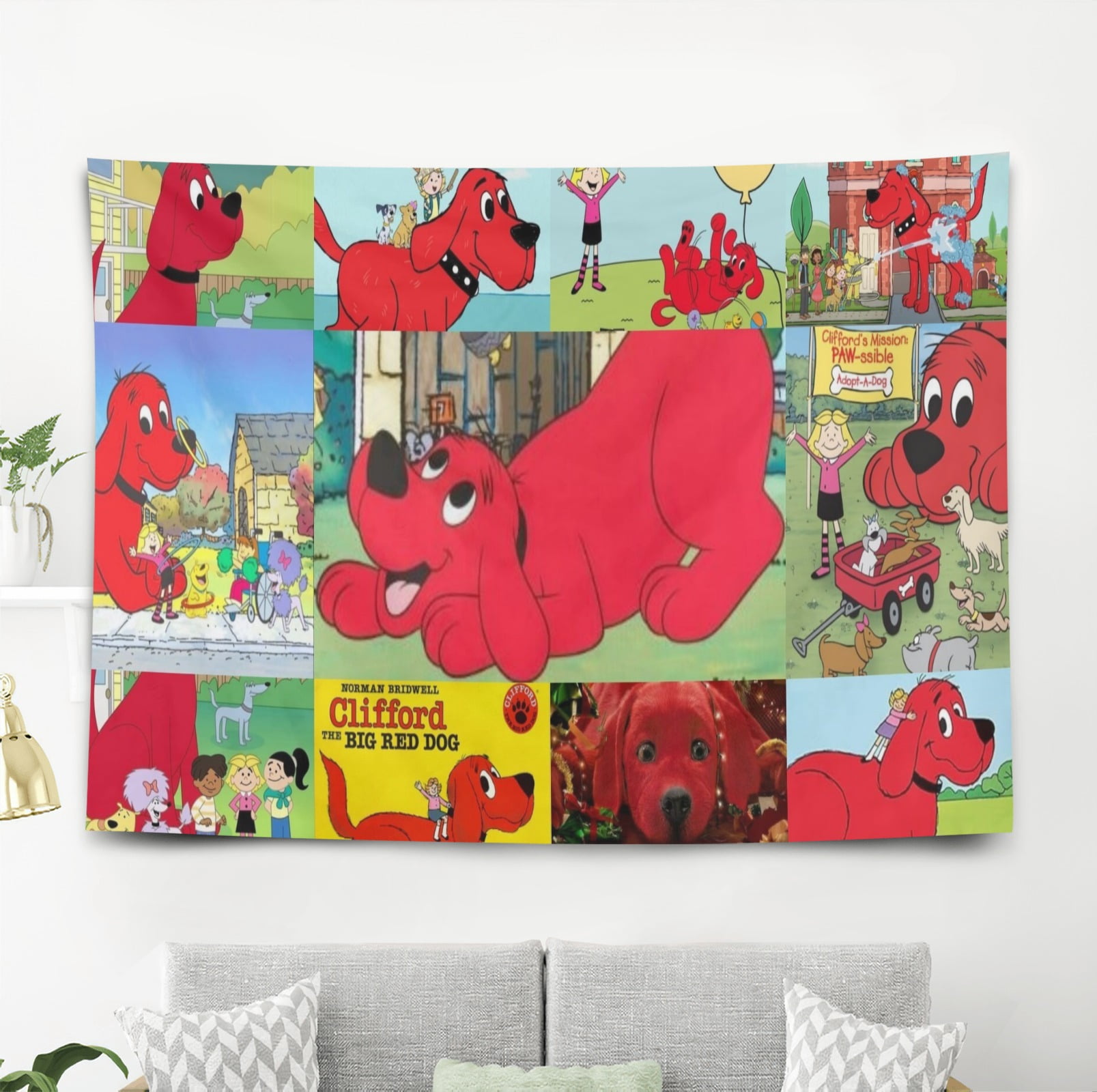Clifford the Big Red Dog Tapestry Poster Wall Hanging Art Decor for ...