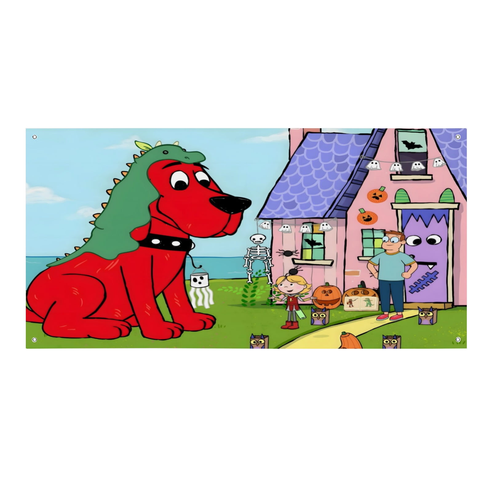 Clifford the Big Red Dog-Theme Backdrops Banner Birthday Party Decor ...