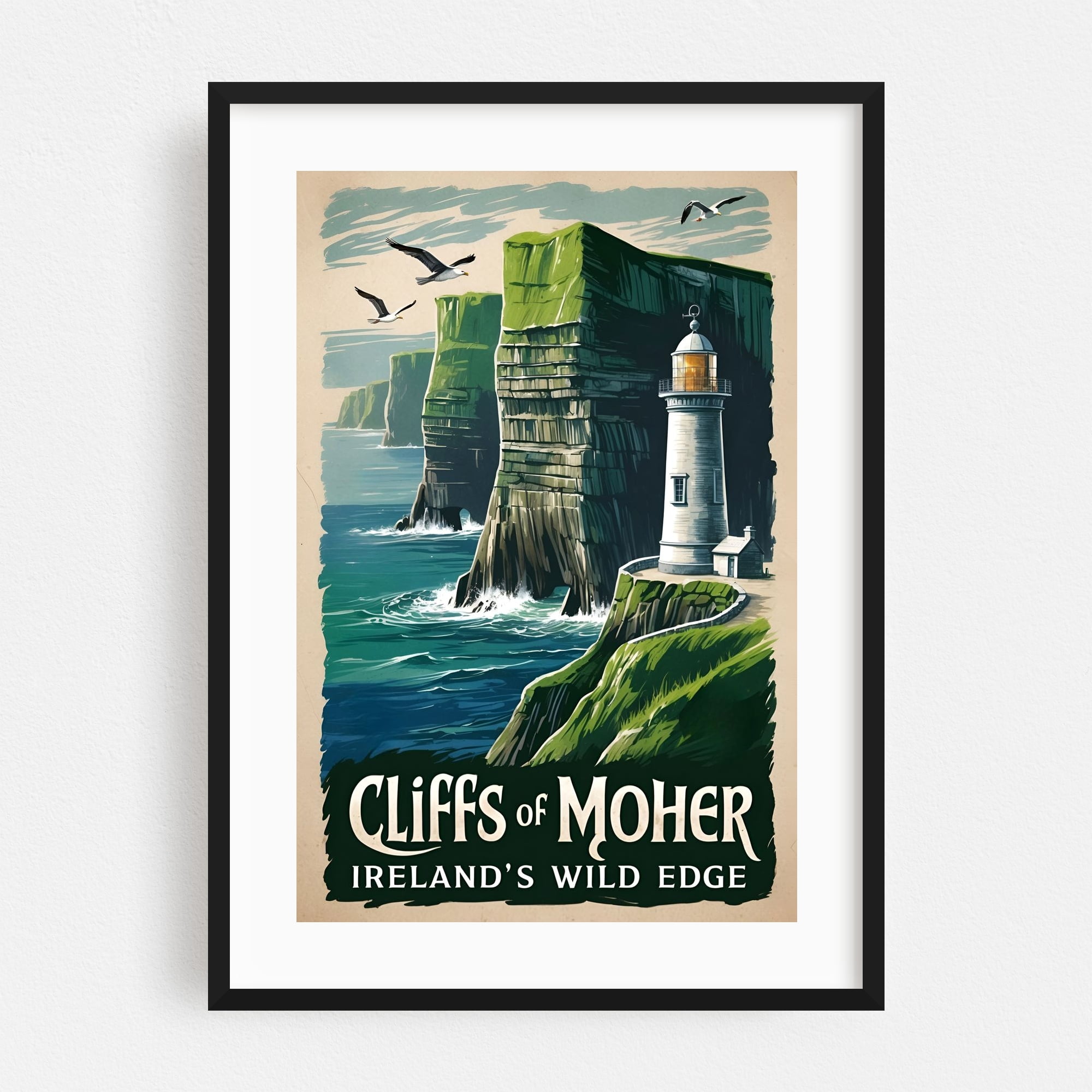 Cliffs of Moher Poster: Ireland’s Wild Edge - County Clare Ireland ...