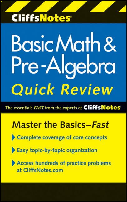 Cliffs Quick Review (Paperback): Cliffsnotes Basic Math & Pre-Algebra ...