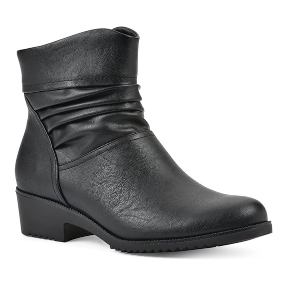 Cliffs by White Mountain Durbon Women's Ankle Boots Color: Black Smooth ...