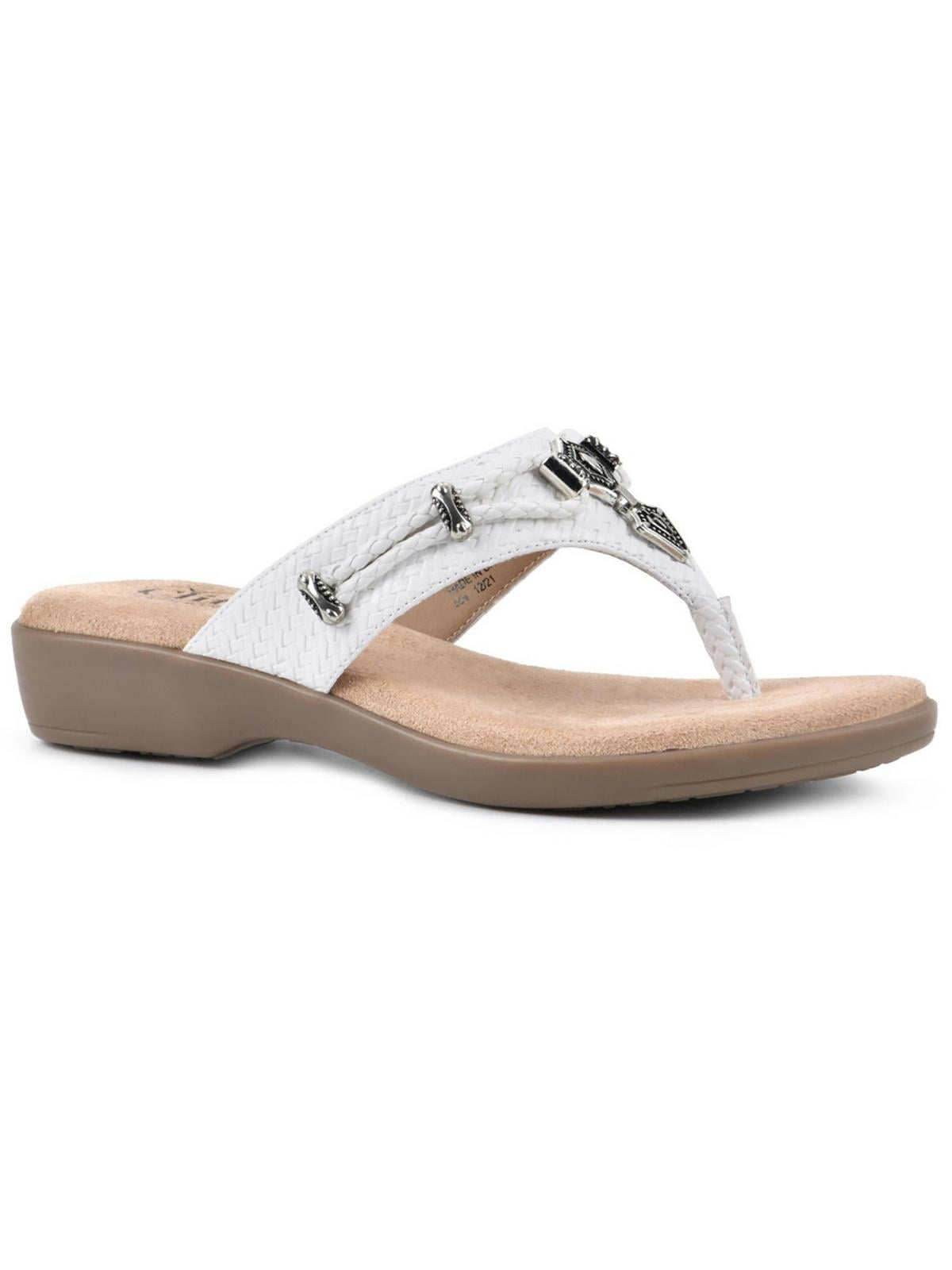 Cliffs by White Mountain Womens Bailee Embellished Thong Sandals ...