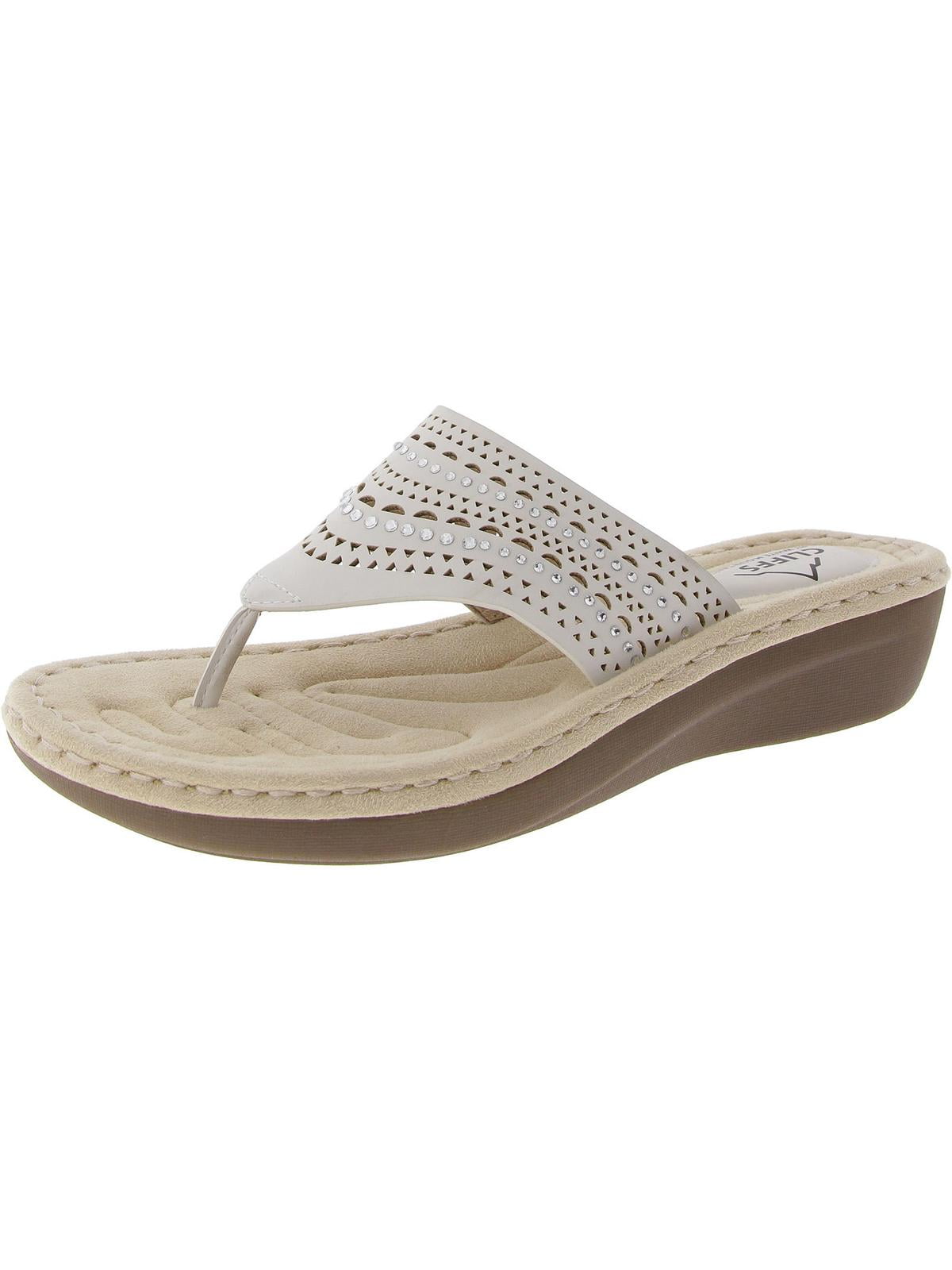Cliffs by White Mountain Womens COMATE Rhinestone Slip On Thong Sandals ...