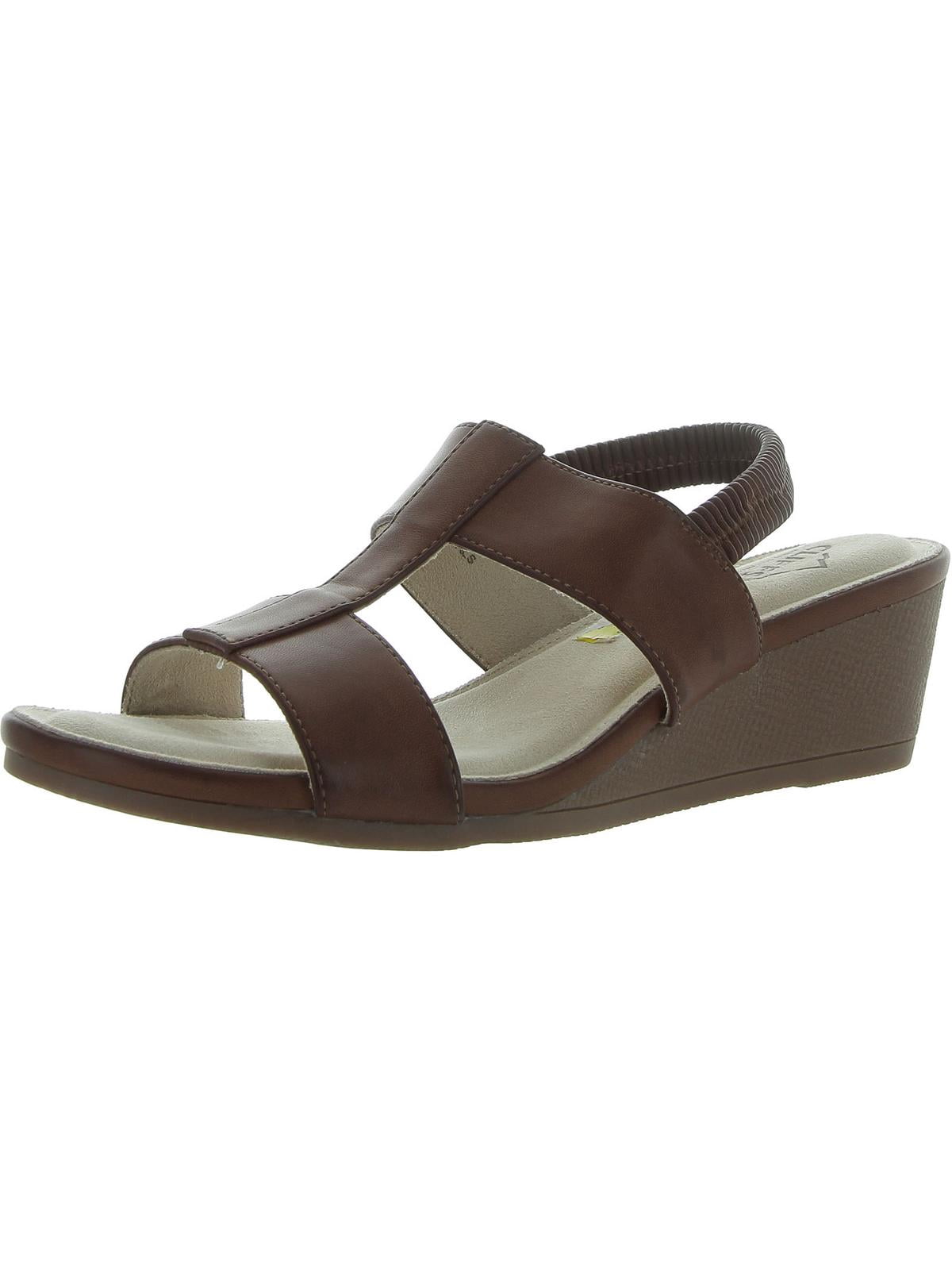 Cliffs by White Mountain Womens Candea Slip On Wedges Slingback Sandals ...