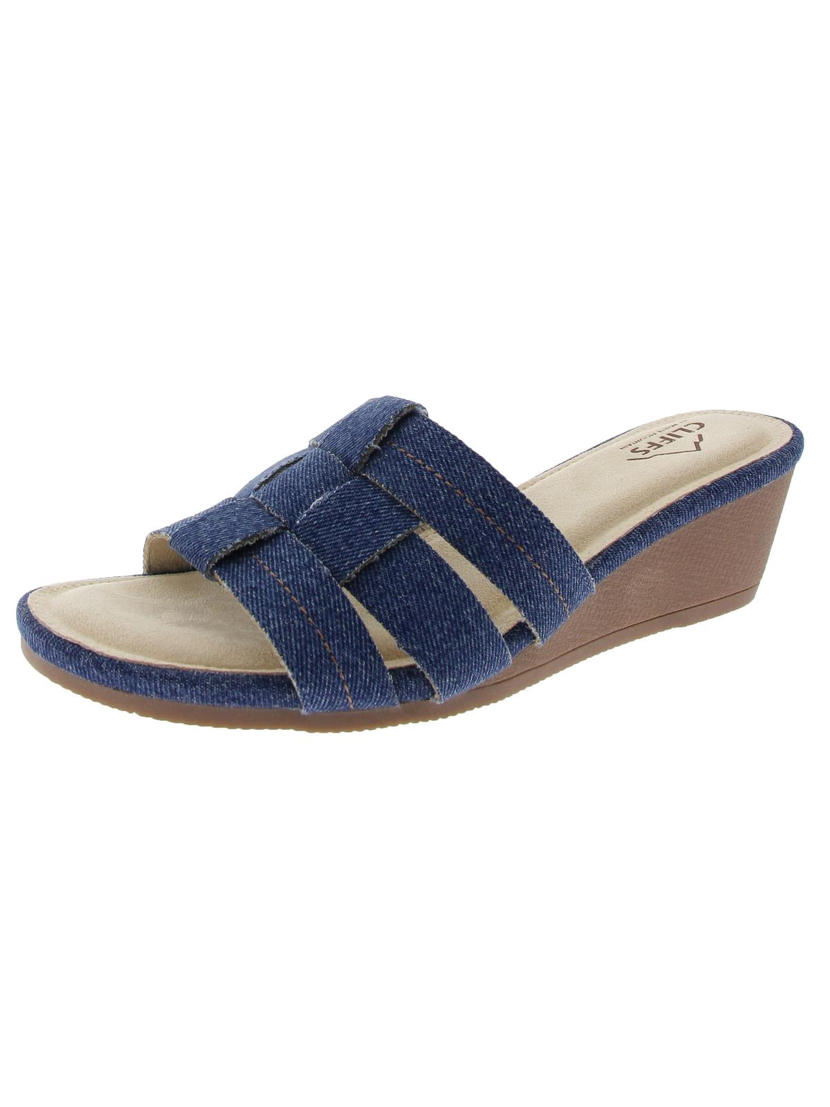 Cliffs by White Mountain Womens Candyce Faux Leather Woven Wedge ...
