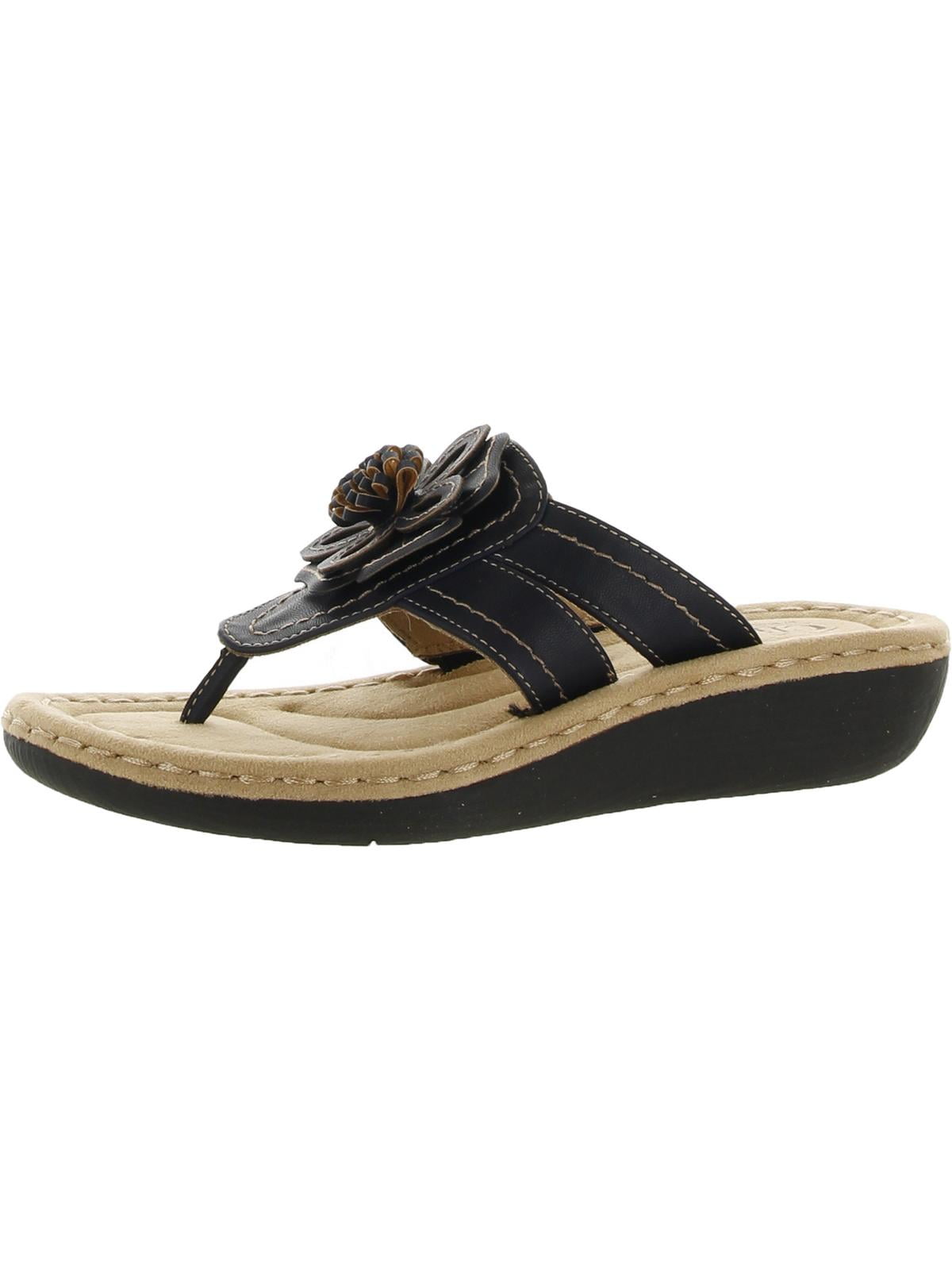 Cliffs by White Mountain Womens Carnation Faux Leather Slide On Thong ...