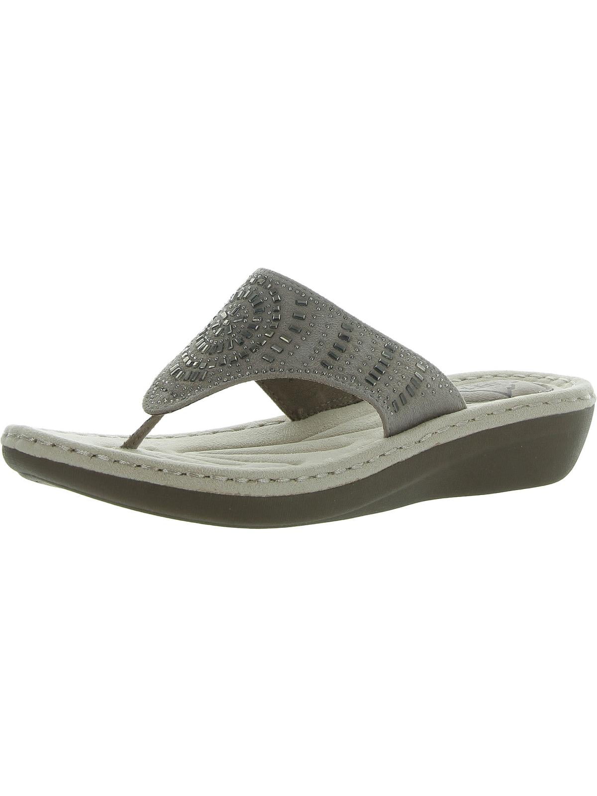 Cliffs by White Mountain Women's Cienna Thong Wedge Sandal - Walmart.com