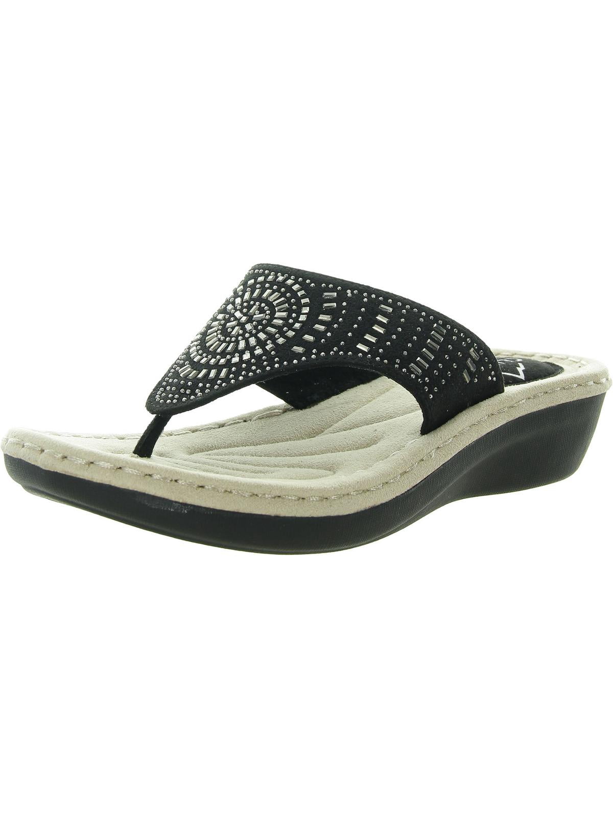 Cliffs by White Mountain Women's Cienna Thong Wedge Sandal - Walmart.com