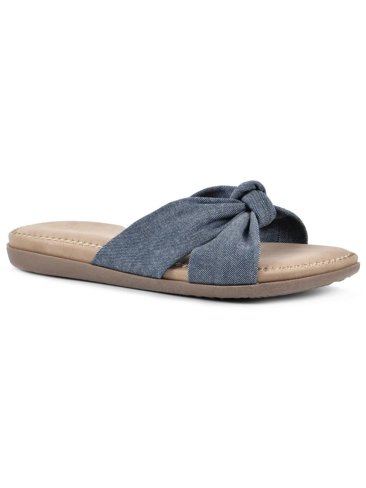 Cliffs by White Mountain Womens Slip On Open Toe Slide Sandals, Manmade ...