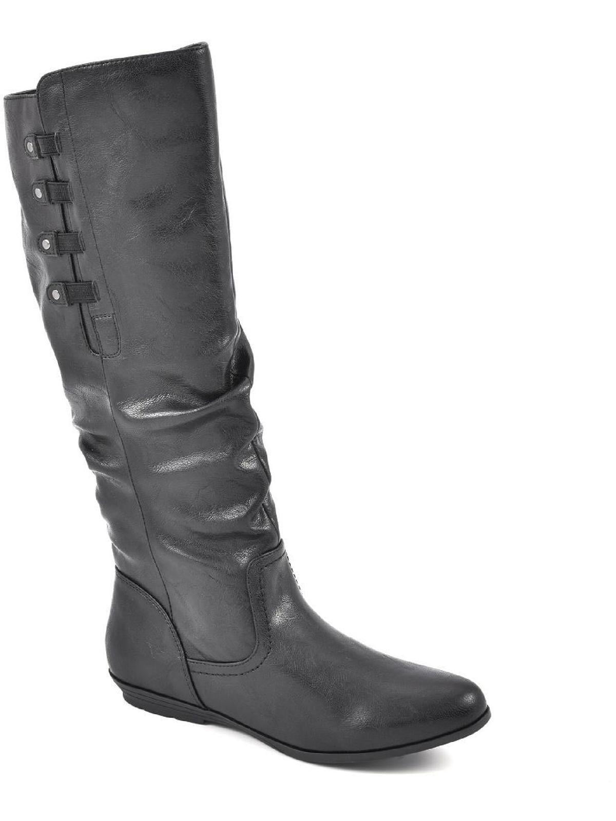 Cliffs by White Mountain Womens Francie Faux Leather Slouchy Knee-High ...