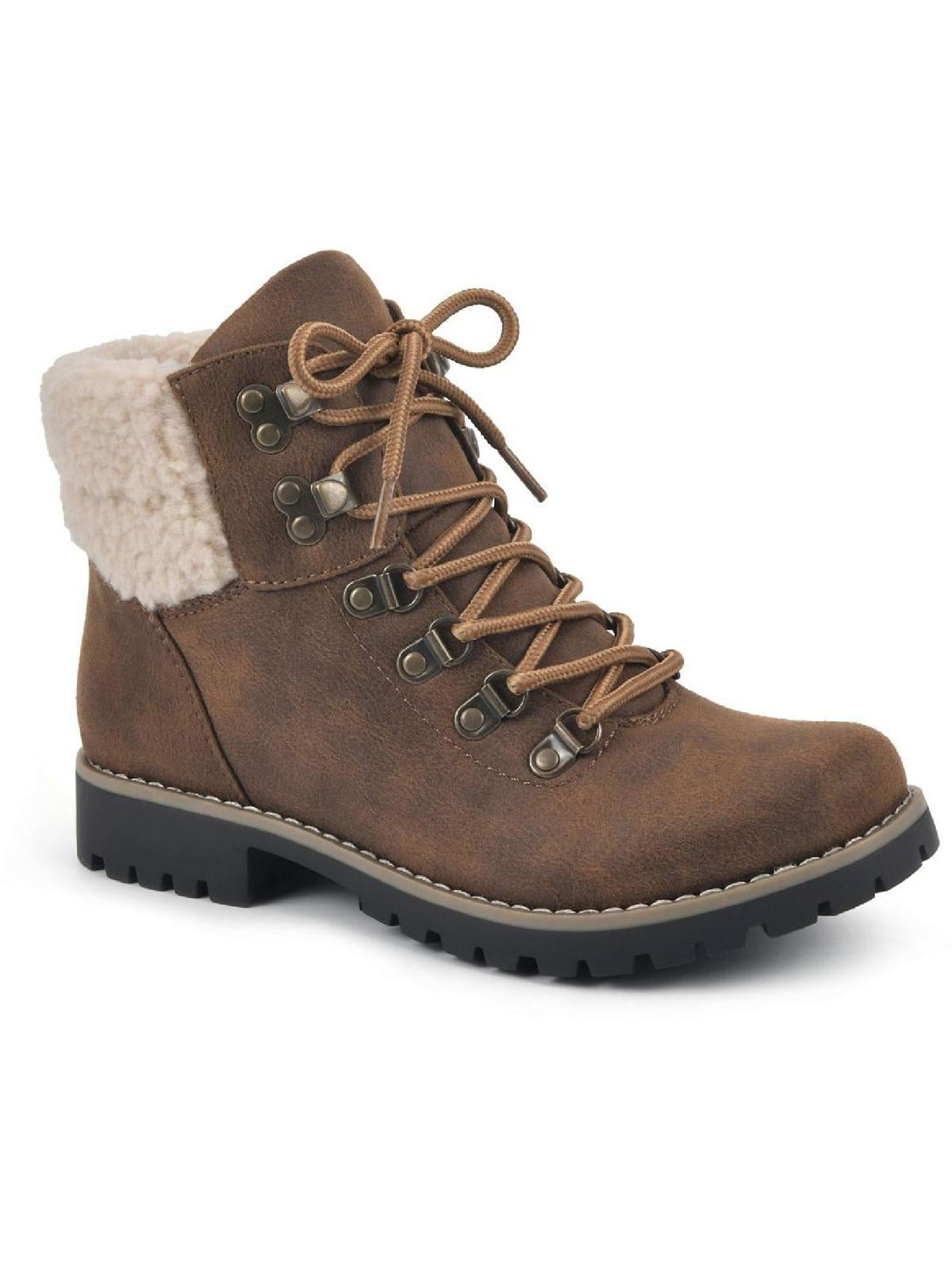 Cliffs by White Mountain Womens Pathfield Leather Lace-Up Ankle Boots ...
