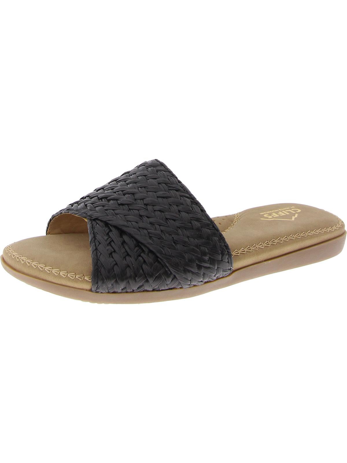 Cliffs by White Mountain Womens Slip On Open Toe Slide Sandals ...