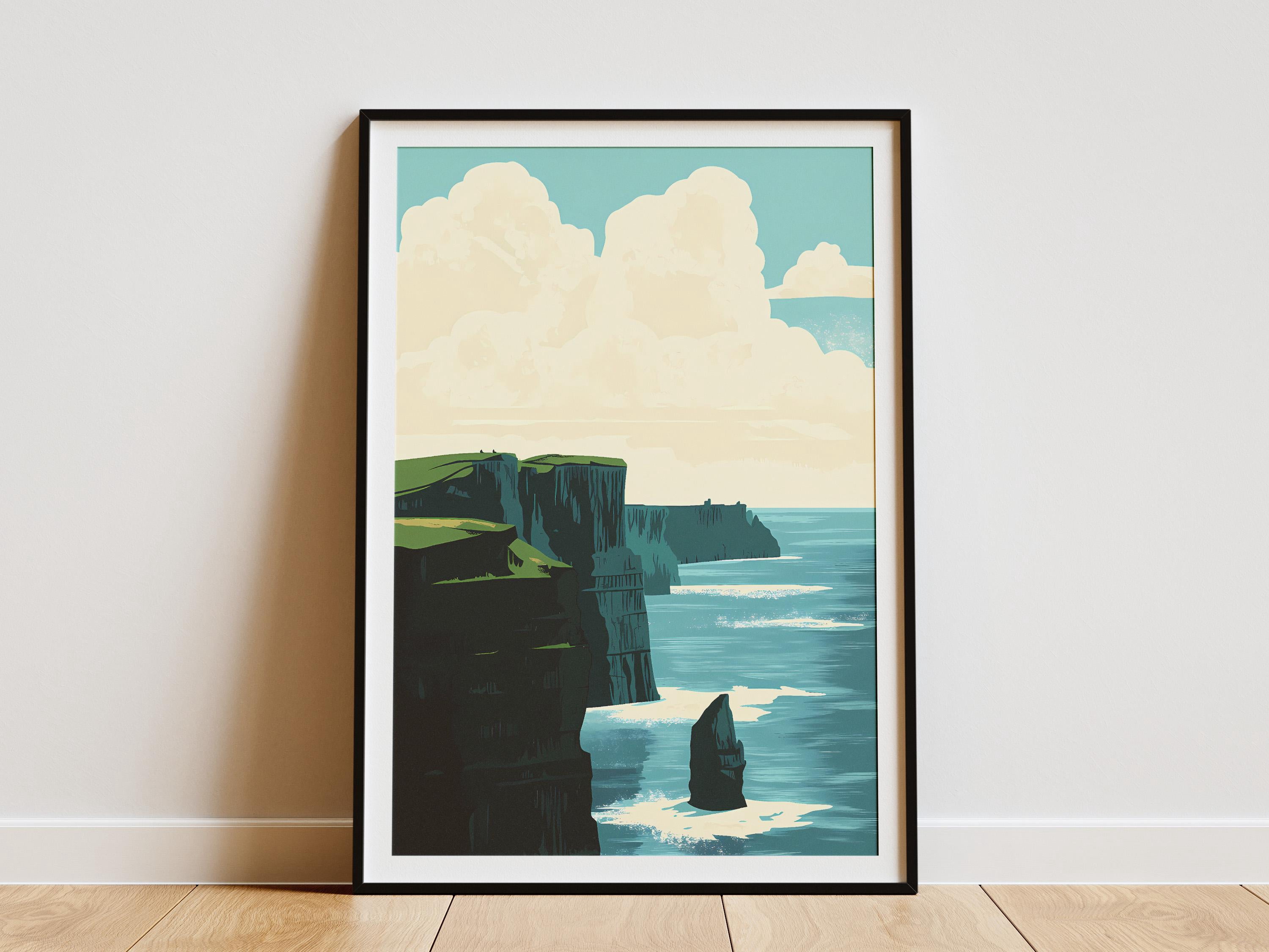 Cliffs of Moher Ireland Poster Irish Landscape Print Coastal Art ...