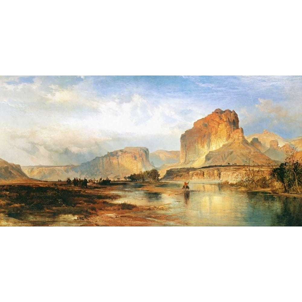 Cliffs of the Green River Poster Print by Thomas Moran - Walmart.com