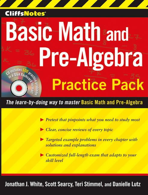 Cliffsnotes Basic Math and Pre-Algebra Practice Pack with CD (Other ...