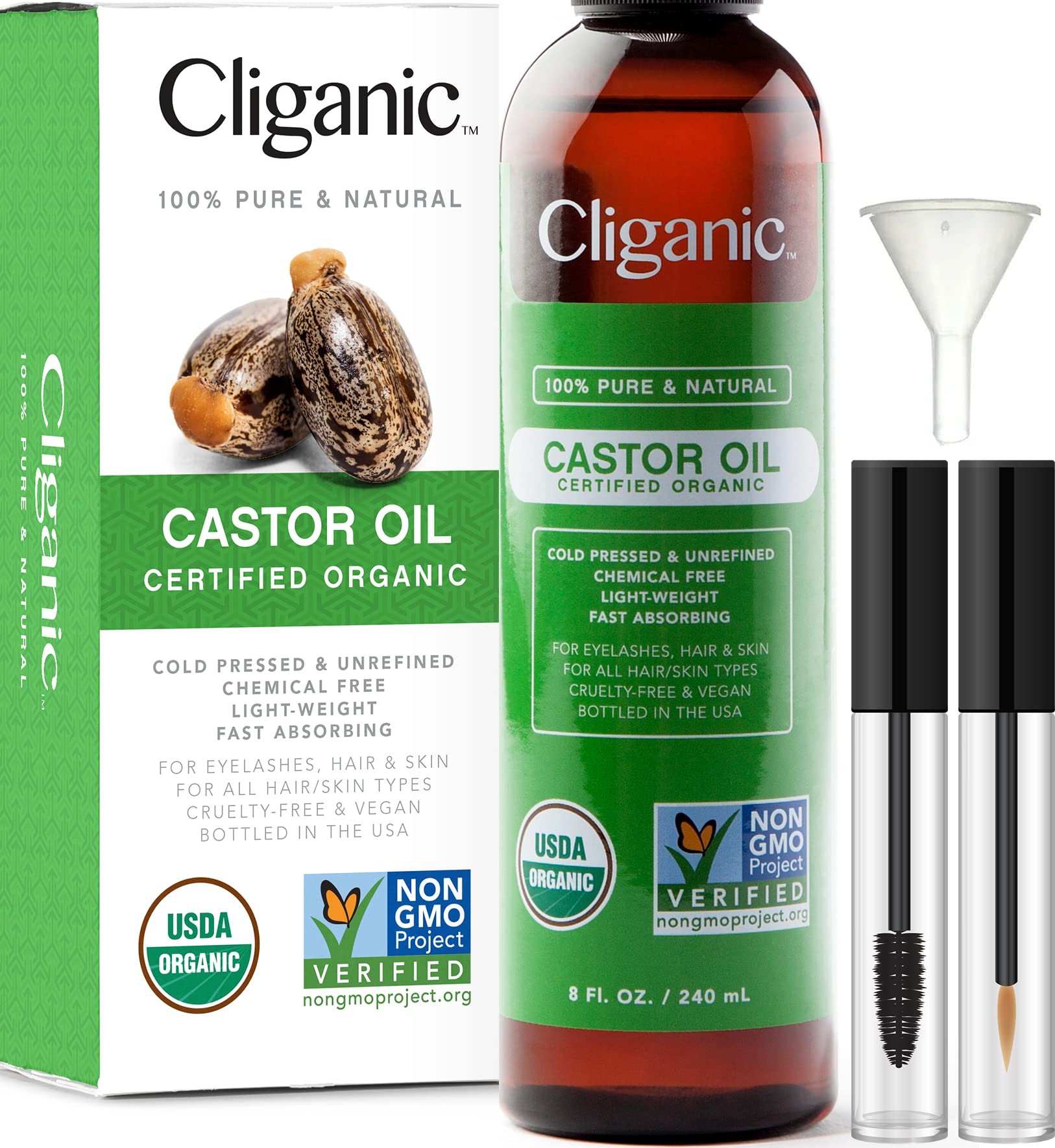 Majestic Pure Castor Oil For Eyelashes Growth Serum Pure And Organic