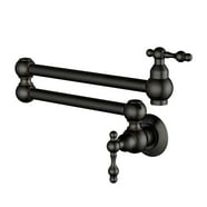 Contemporary Wall-Mount Pot Filler in Matte Black 1165LF-BL - Walmart.com
