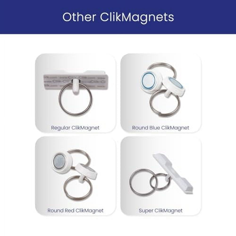 Clik-Clik Round Blue Magnet Ceiling Hooks - Strong Magnets to Hang ...