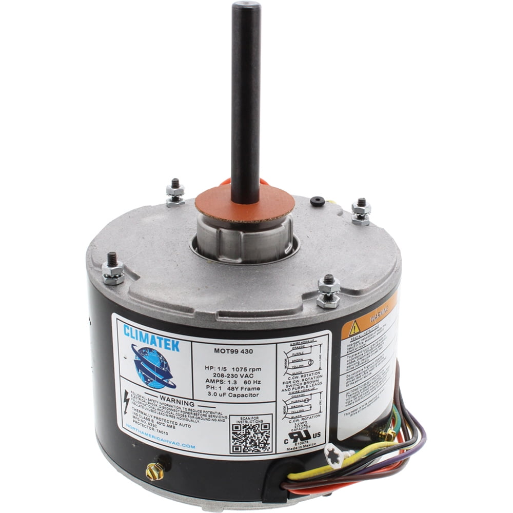 ClimaTek Upgraded 1/5 HP Condenser Fan Motor Directly Replaces Weather ...