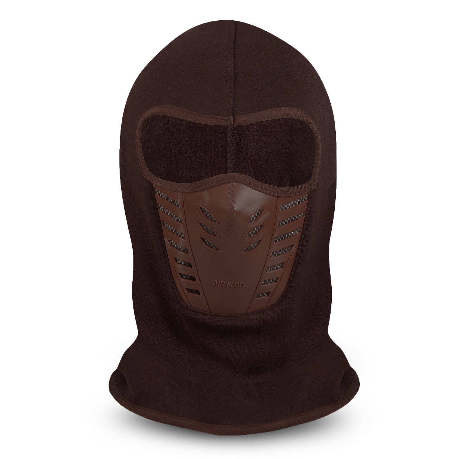 ClimaZero Adult Brown Micro Fleece Air Flow Face Mask Ski Mask Neck ...