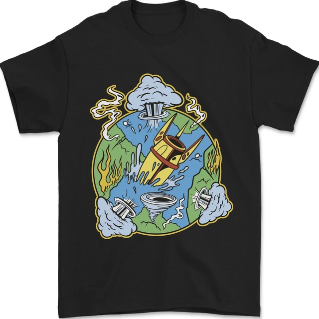 Climate Change Earth Destruction Nuclear War Mens Womens S-5XL T-Shirt ...