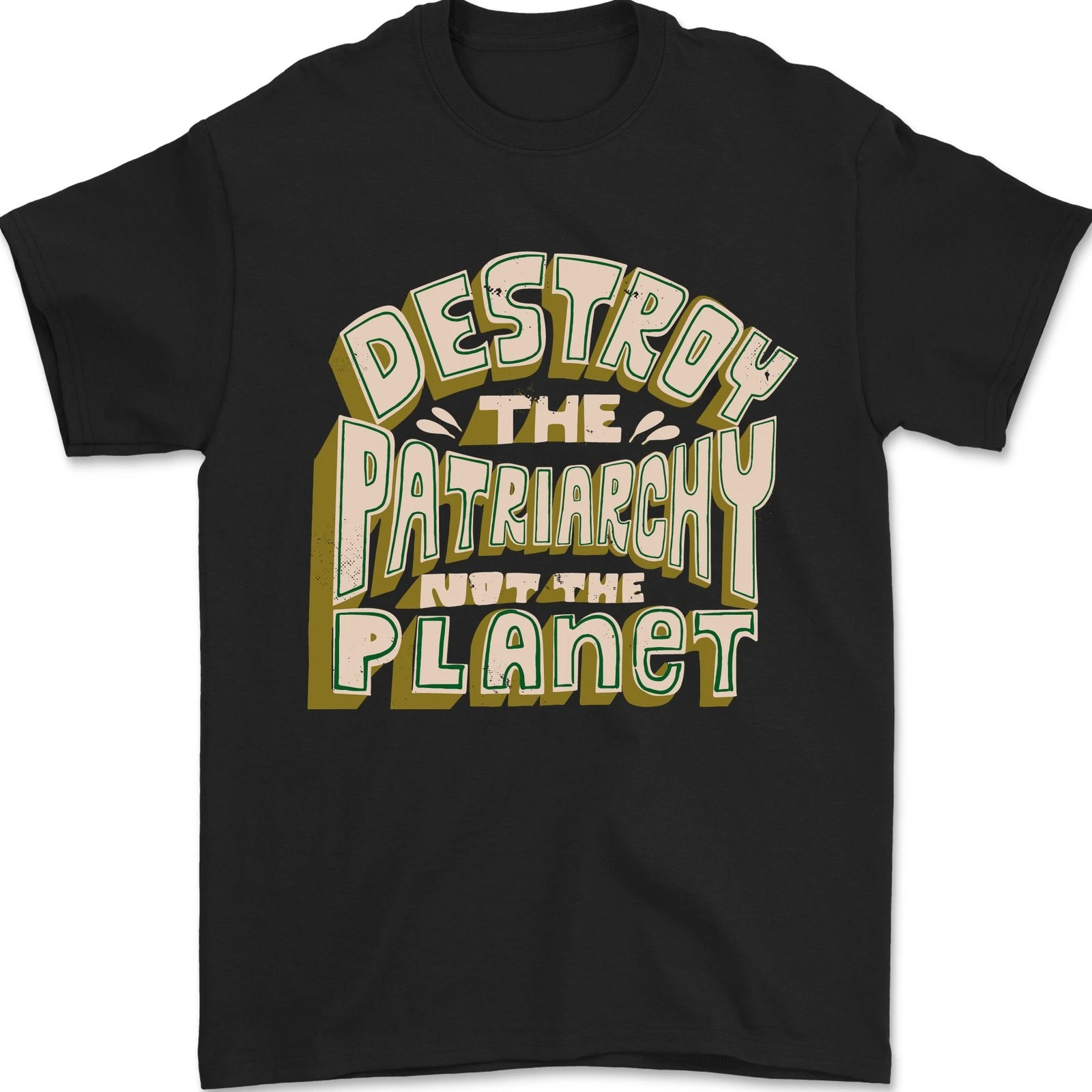 Climate Change Protest Message Modern Cotton Unisex T-Shirt, up to size ...