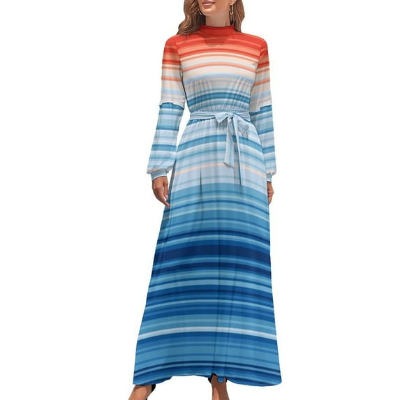 Climate Change Stripes Long Dress evening dress dresses for prom ...