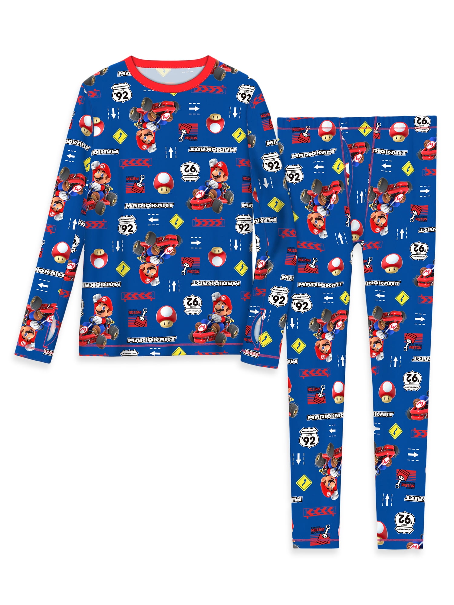 Climate Right Boys Mario Top & Bottom Thermal Set, Sizes S-L - Walmart.com