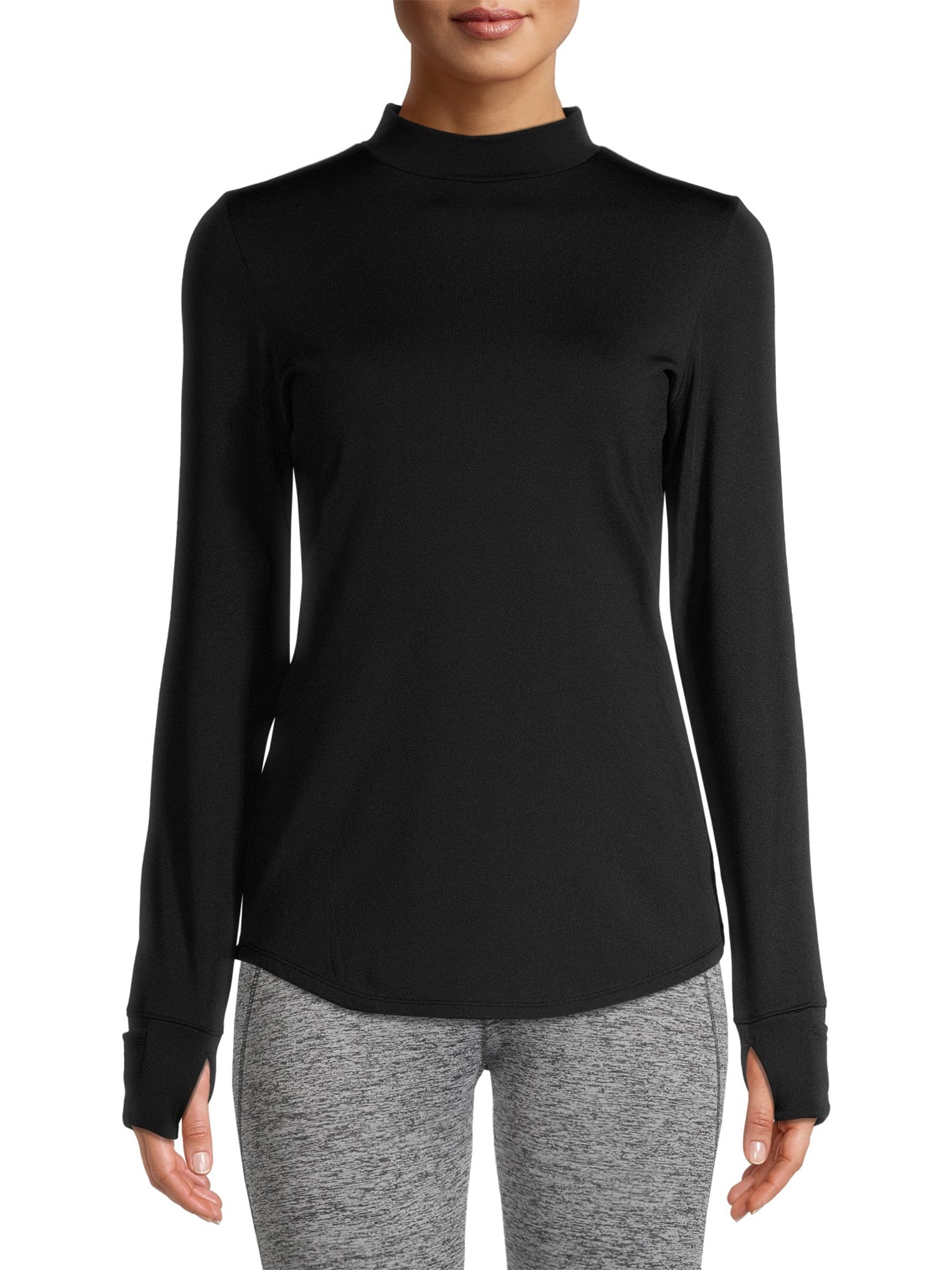 ClimateRight Women's Thermal Plush Warmth Mock Top - Walmart.com