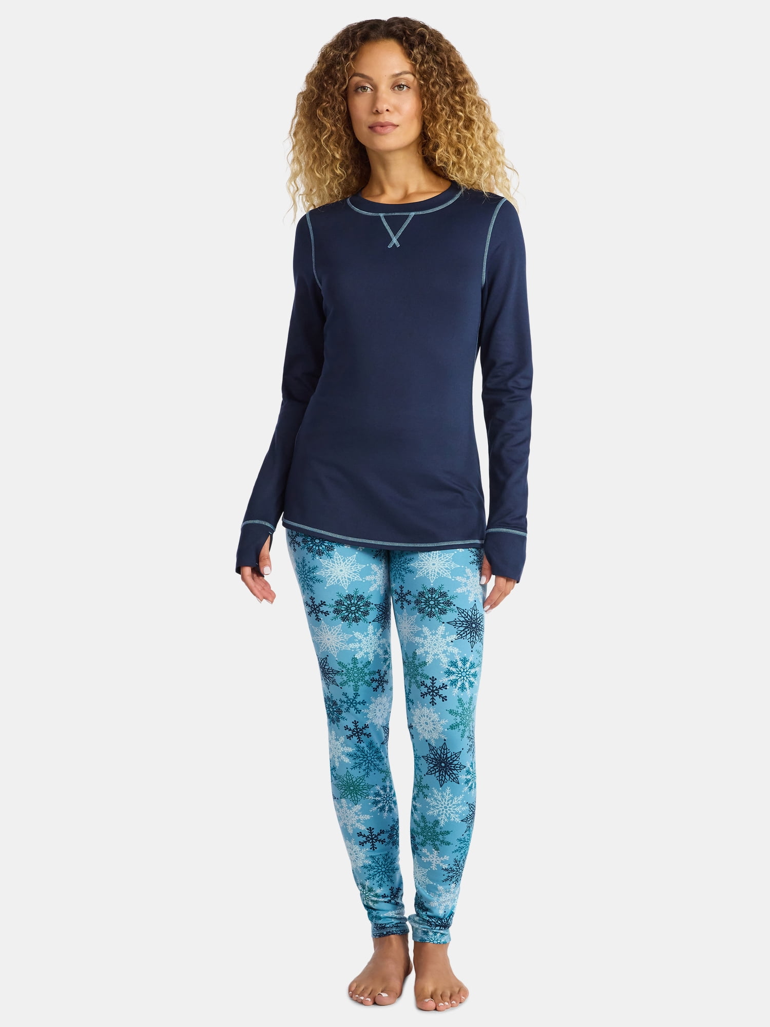 ClimateRight by Cuddl Duds Women's Brushed Comfort Top and Leggings ...