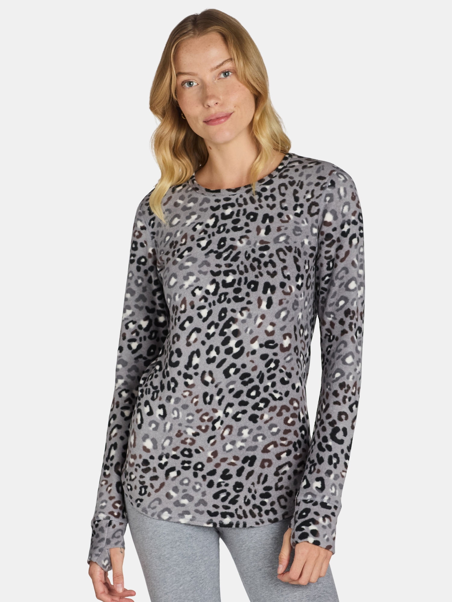 ClimateRight by Cuddl Duds Women's Stretch Microfleece Long Sleeve Crew ...