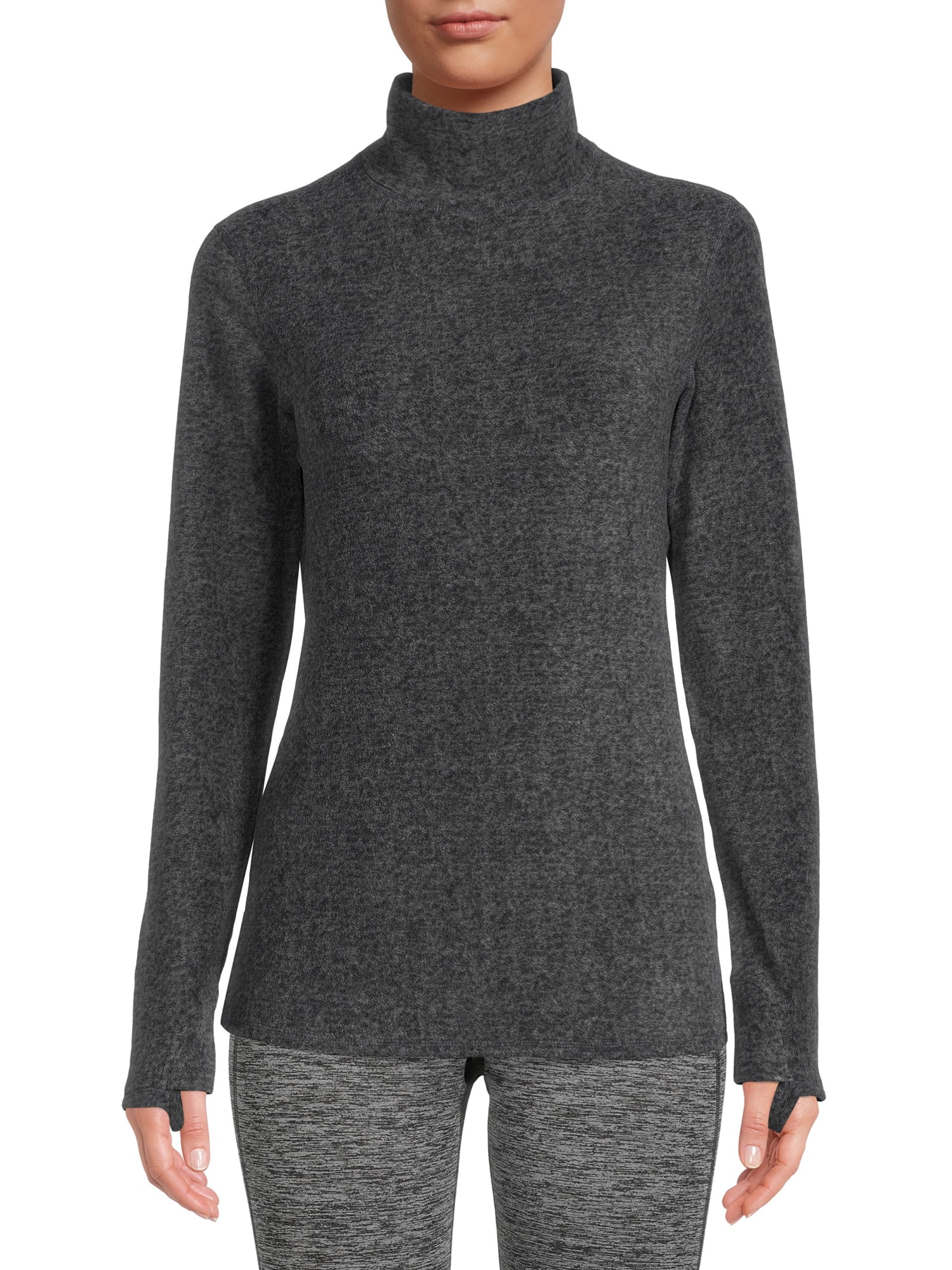 ClimateRight by Cuddl Duds Women's Stretch Fleece Turtleneck Base Layer ...