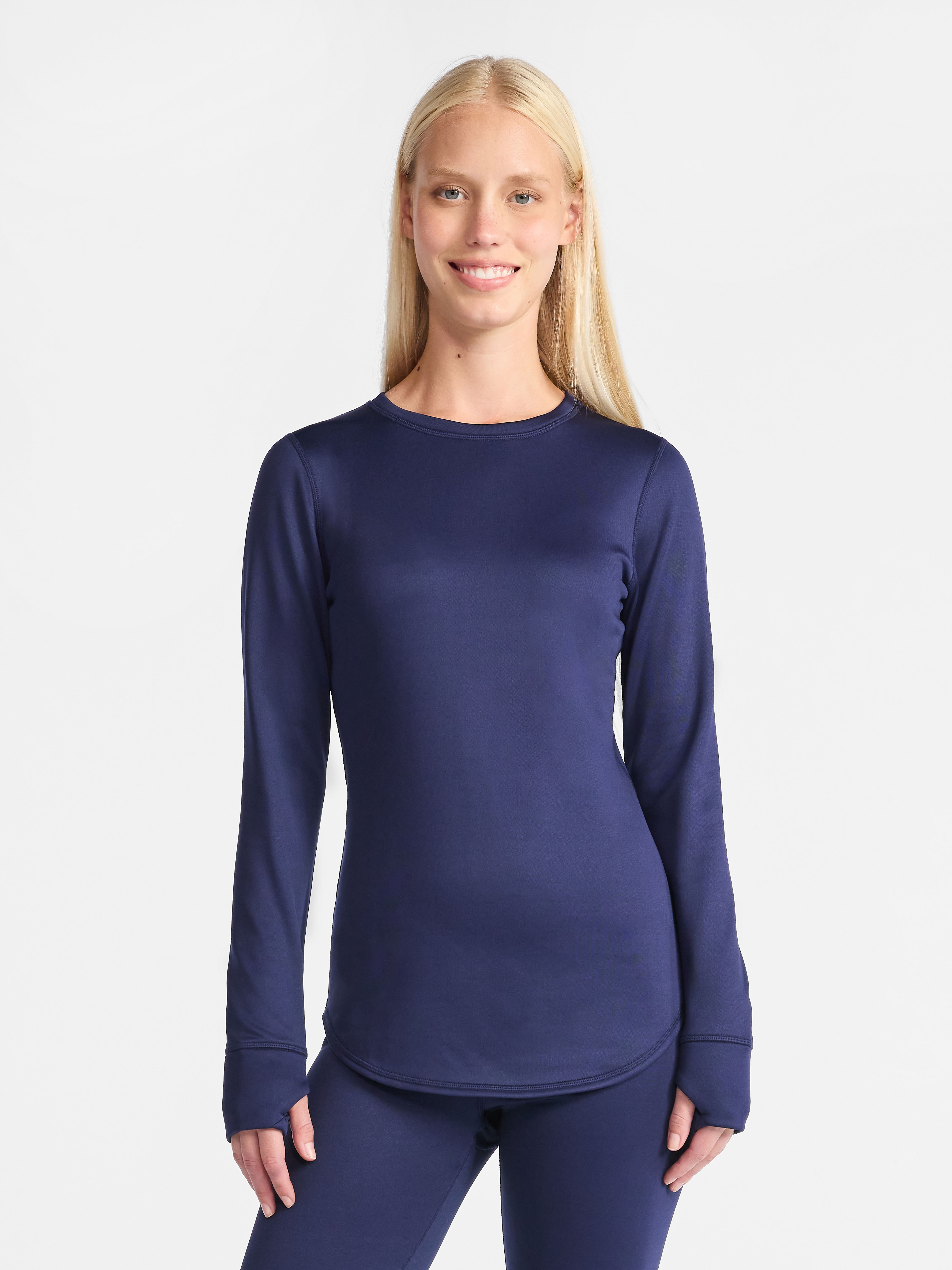 ClimateRight by Cuddl Duds Women's Warmer Thermal Guard Base Layer Crew ...
