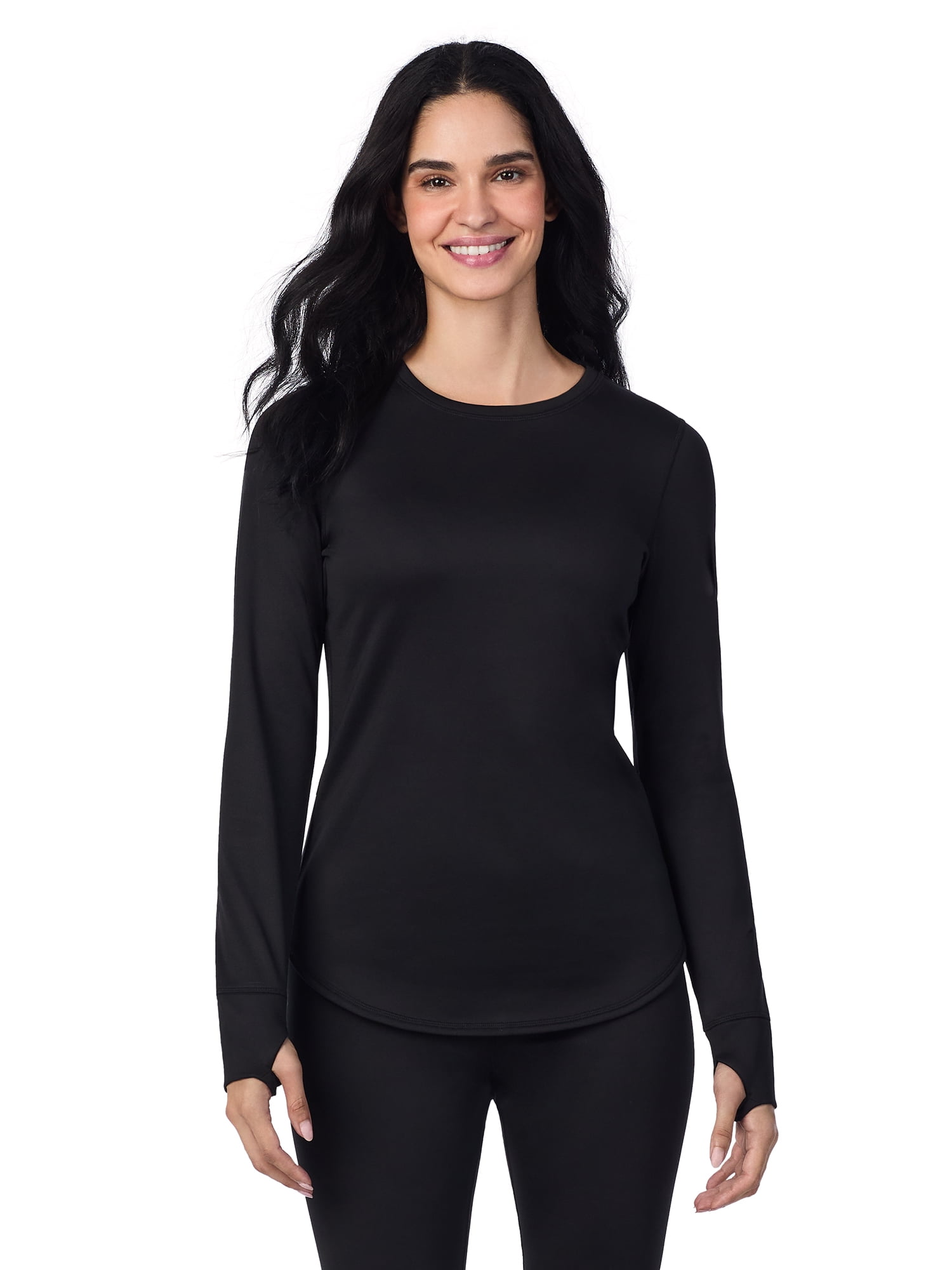 ClimateRight by Cuddl Duds Women's Thermal Guard Base layer Crew Neck ...