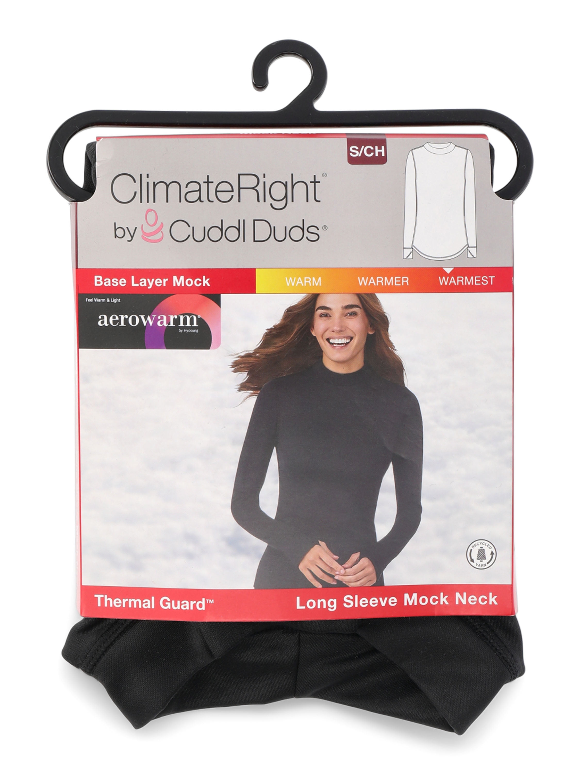 ClimateRight by Cuddl Duds Women's Thermal Guard Base Layer Mock Neck ...