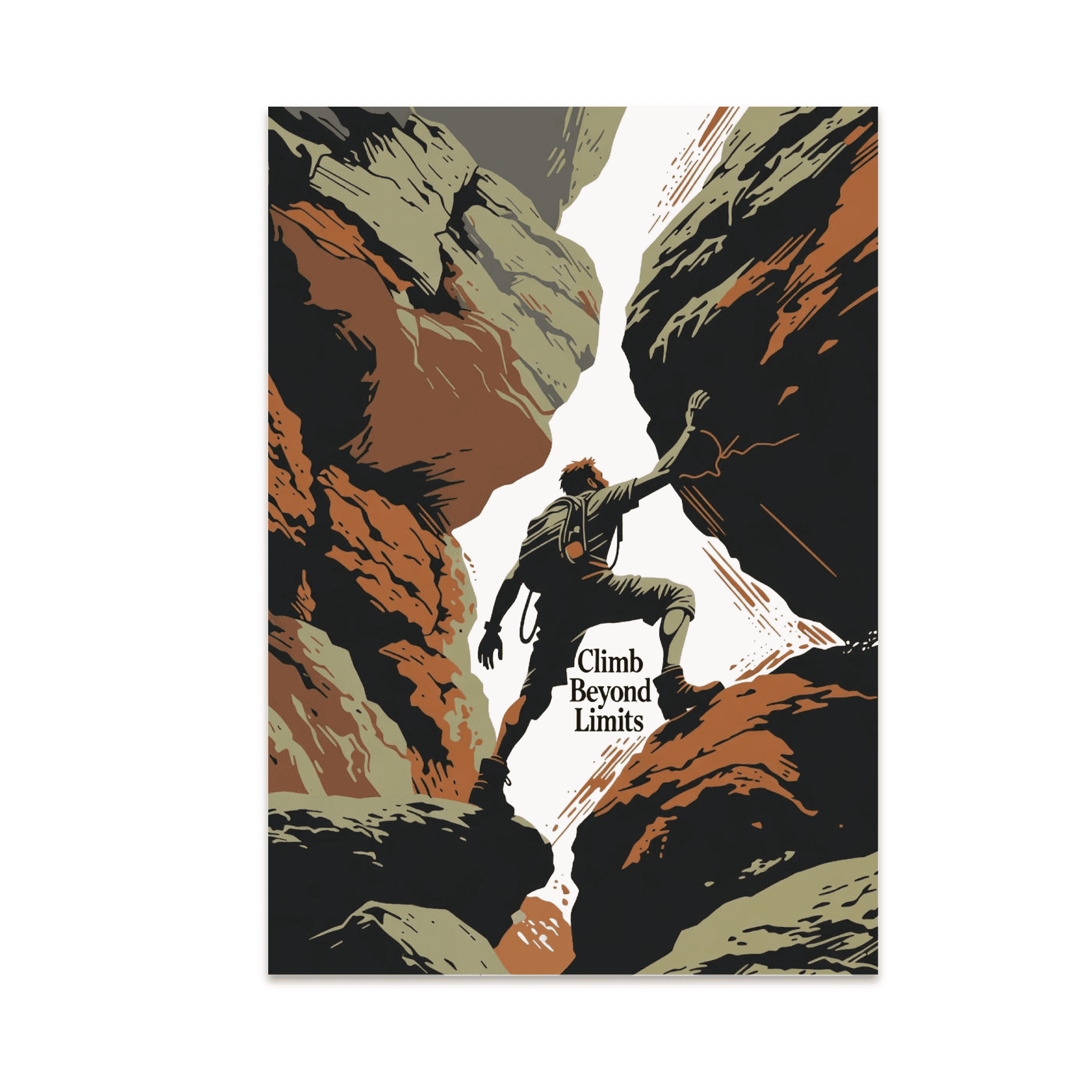 Climb Beyond Limits - Adventure Enthusiast - 13x19 Poster Print ...