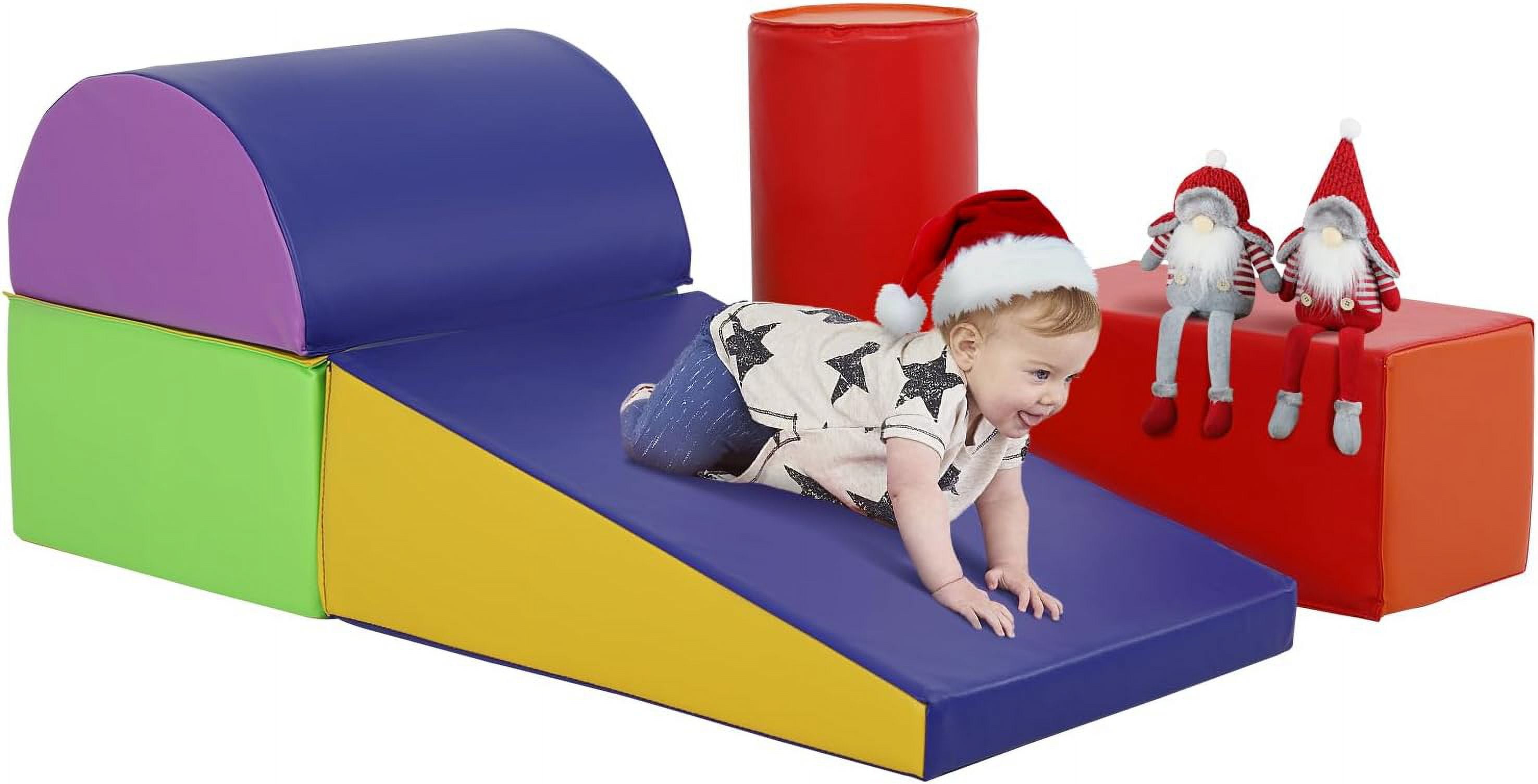 Climb and Crawl Activity Play Set, 5-Piece Soft Foam Block Set for ...