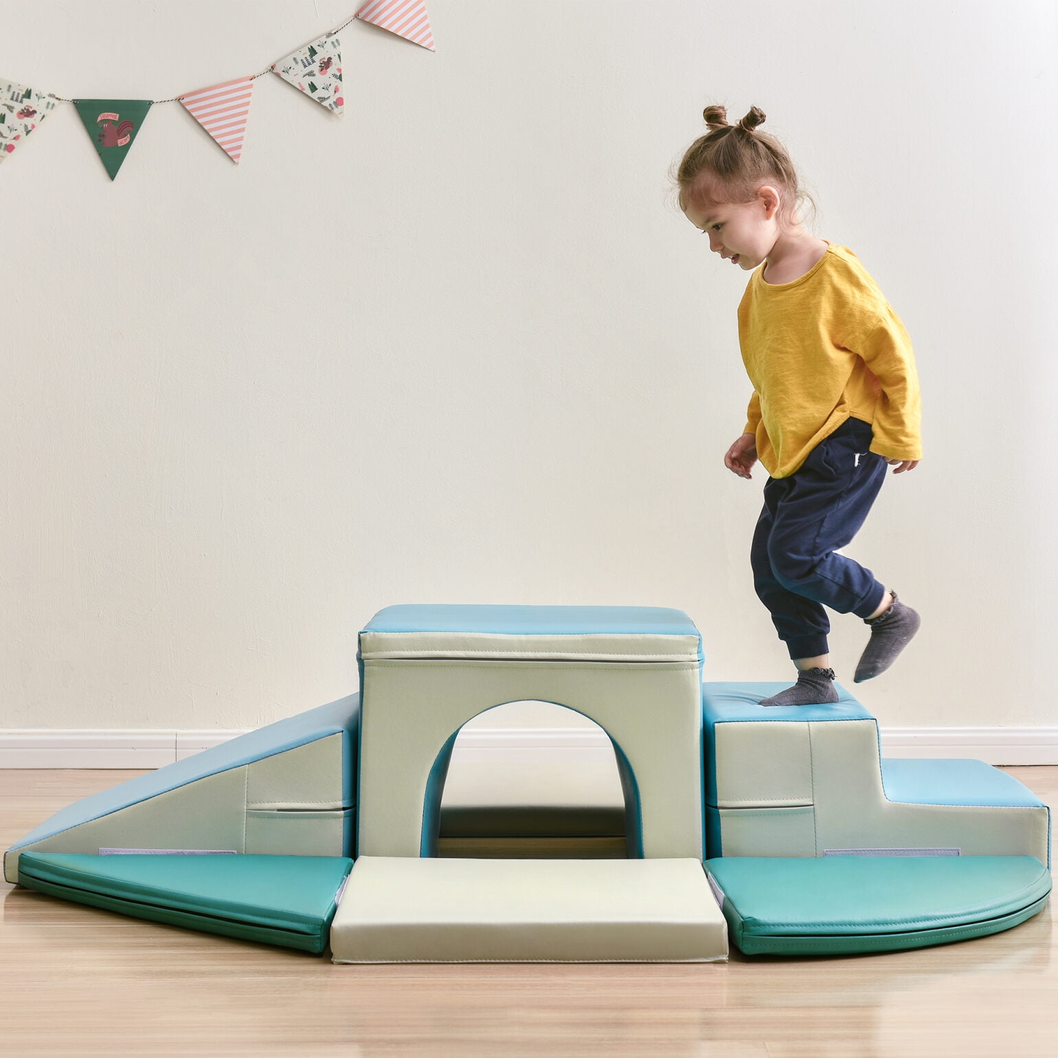 Climb and Crawl Playset, 9 in 1 Lightweight Safe Foam Nugget Shapes ...
