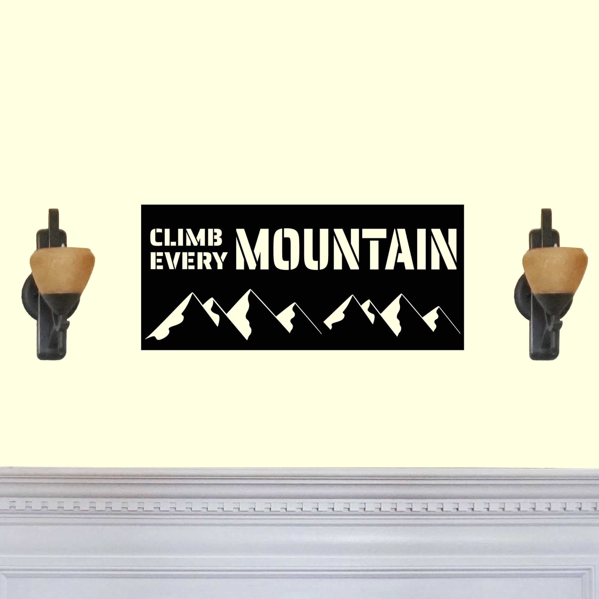 Climb Every Mountain Laser Cut Solid Steel Decorative Home Accent Wall ...