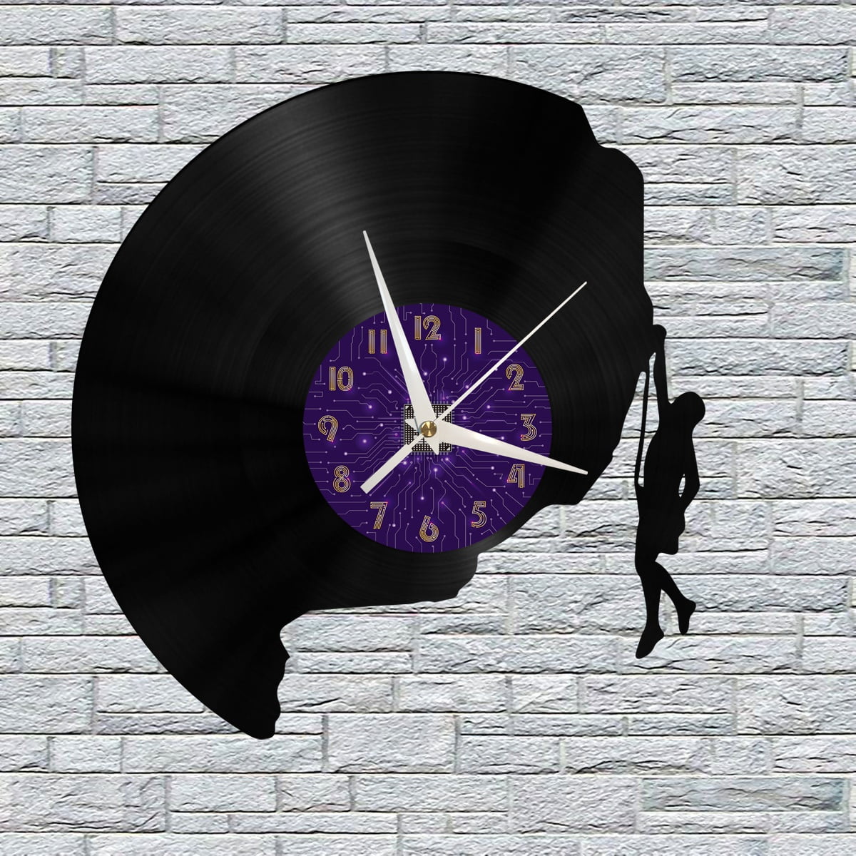 Climb Mountains Vinyl Wall Clock, Vinyl Record Clock Wall Art Silent ...